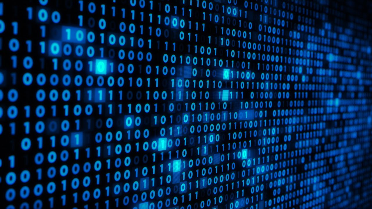 Binary Code On A Computer Screen Youtube