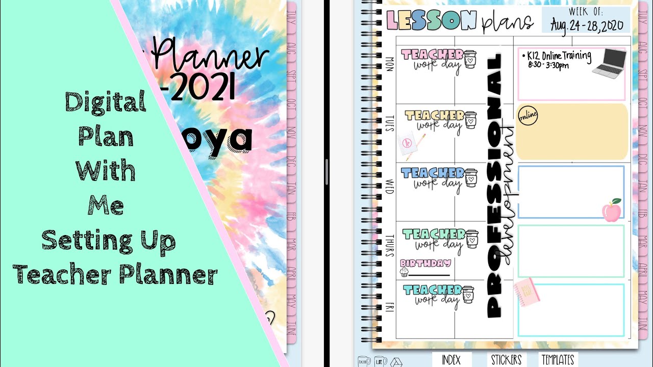 Digital Plan With Me Setting Up Digital Teacher Planner In Goodnotes