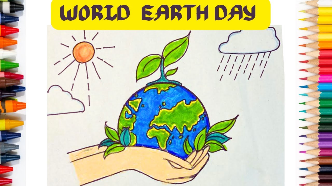 World Earthday Drawing Easy ёямо ёяшнёям ёям Save Earth Earthday Poster Step