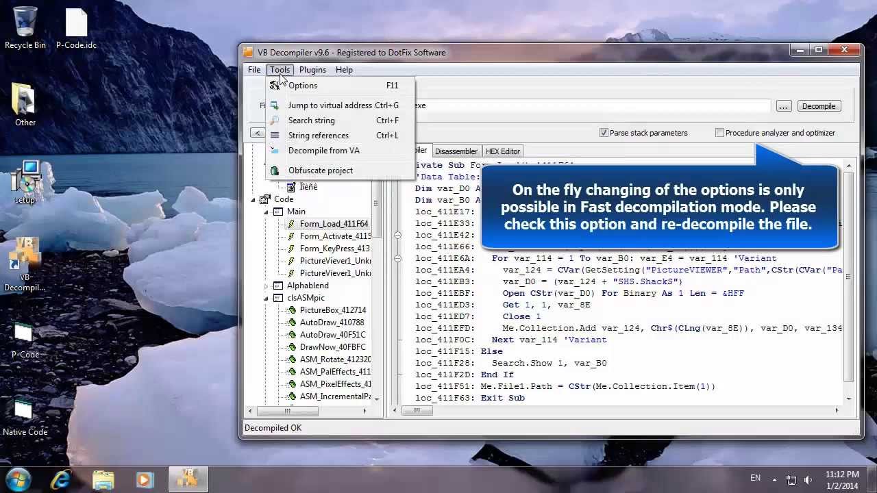 Vb Decompiler P Code Decompilation Youtube