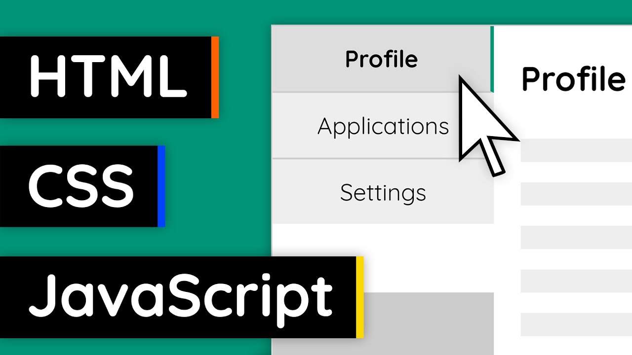 How To Create Switchable Tabs Html Css Javascript Tutorial Youtube
