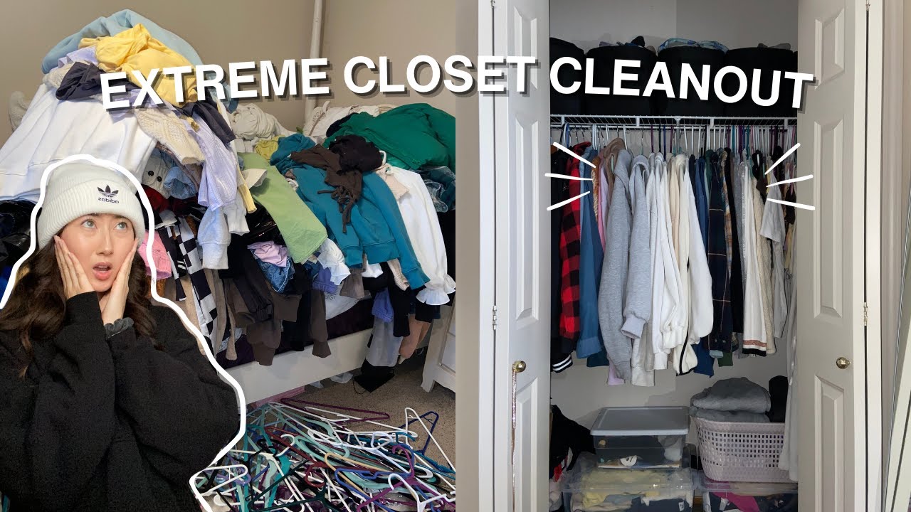 Extreme Closet Clean Out Decluttering Organizing My Wardrobe Youtube
