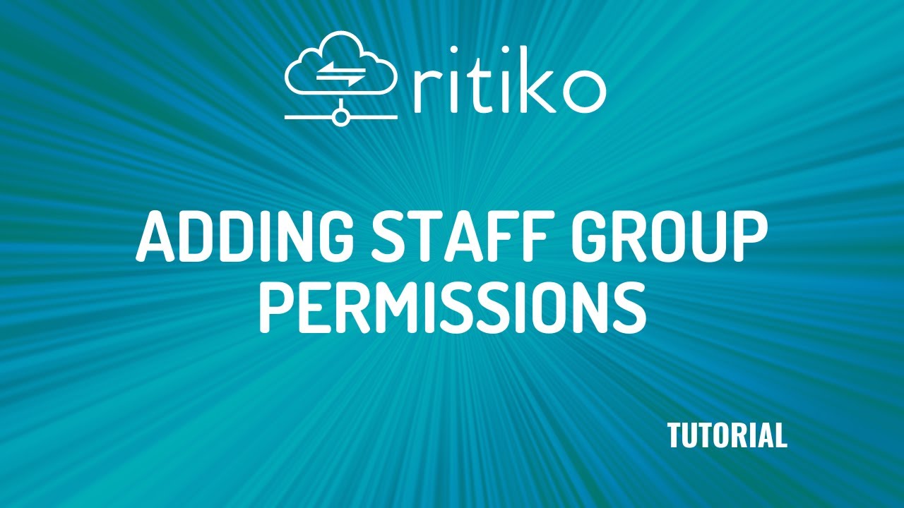 Adding Staff Group Permissions Ritiko Youtube