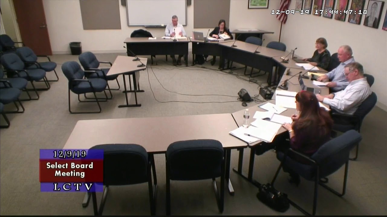 Select Board Meeting 12 9 19 Youtube