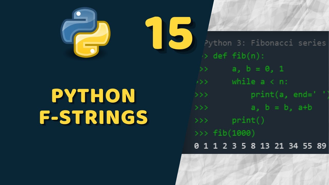 15 Python F Strings Youtube