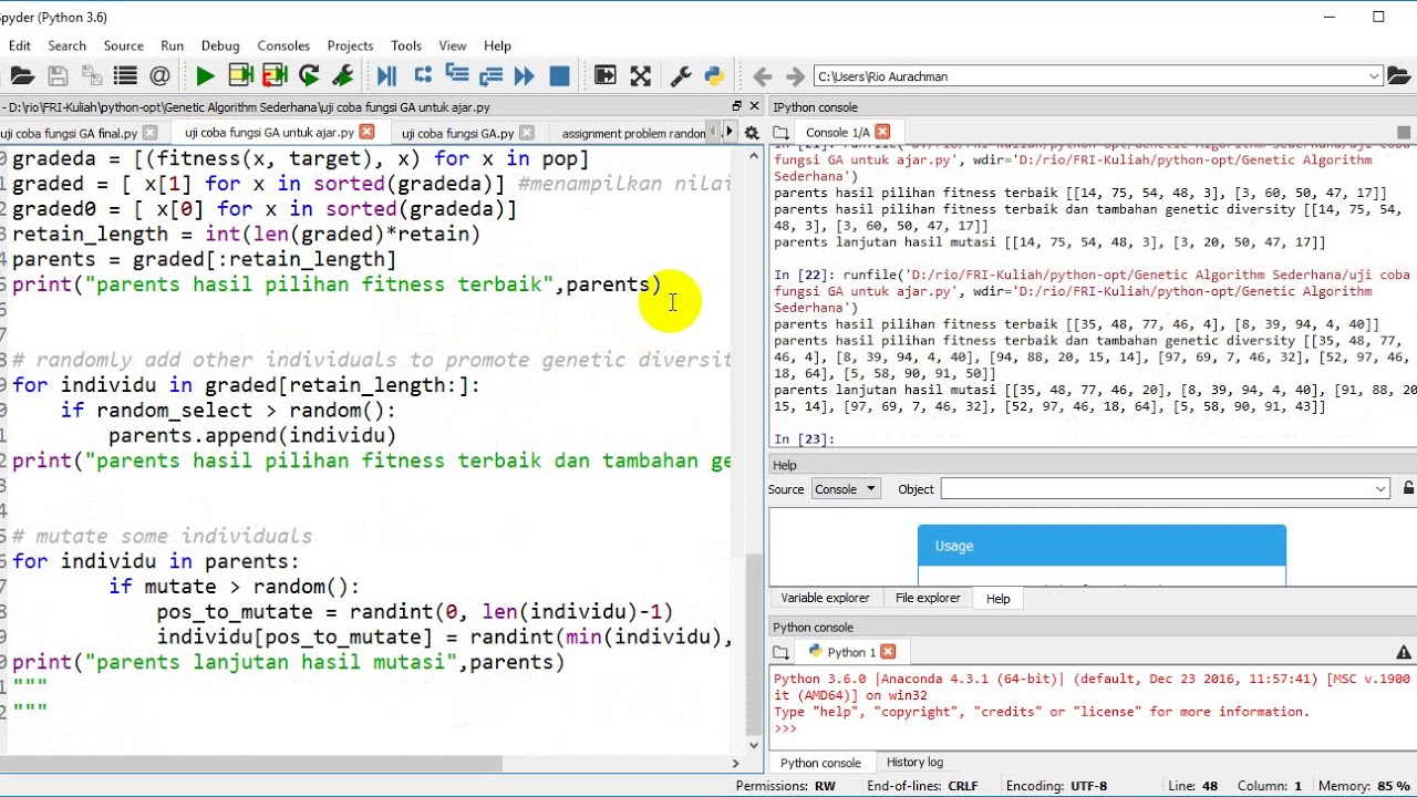 Python Genetic Algorithm 09 Mutasi Lanjutan Dari Selection Dan Genetic