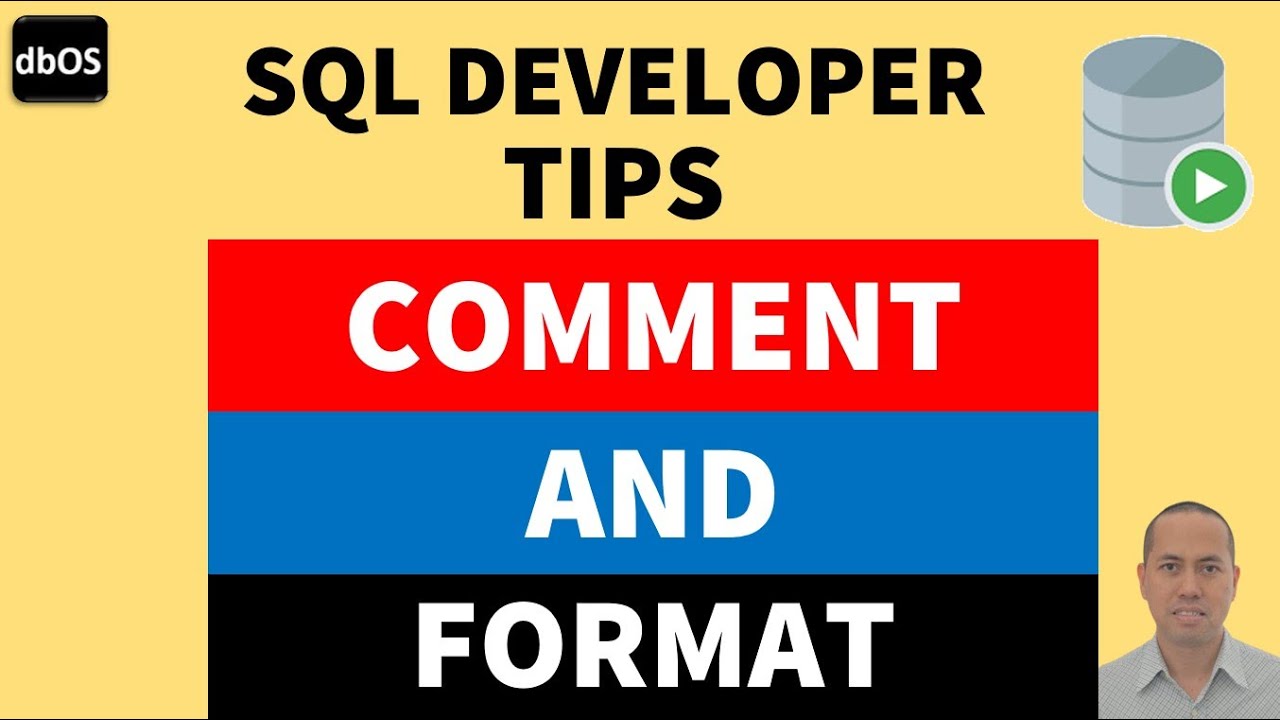 Comment And Format In Sql Developer Commenting In Sql Developer Youtube