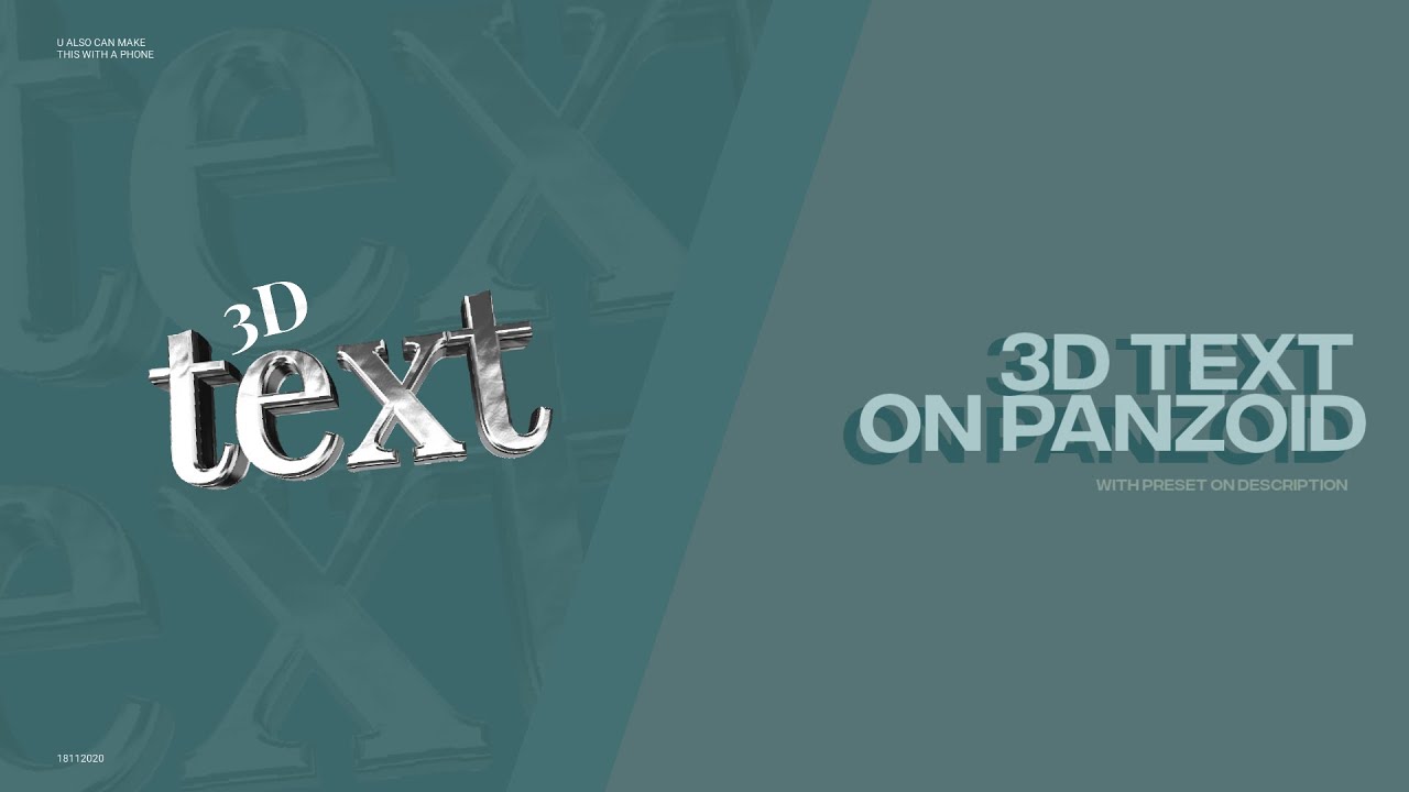 3d Text Tutorial Using Panzoid Youtube