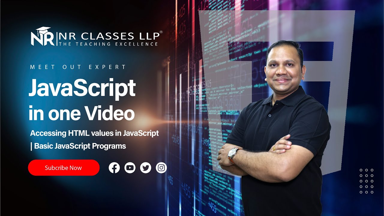 Javascript In One Video Accessing Html Values In Javascript Basic
