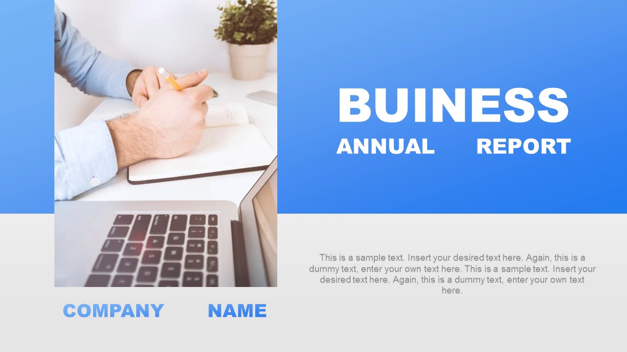 4 In 1 Blue Business Analysis Powerpoint Template Youtube
