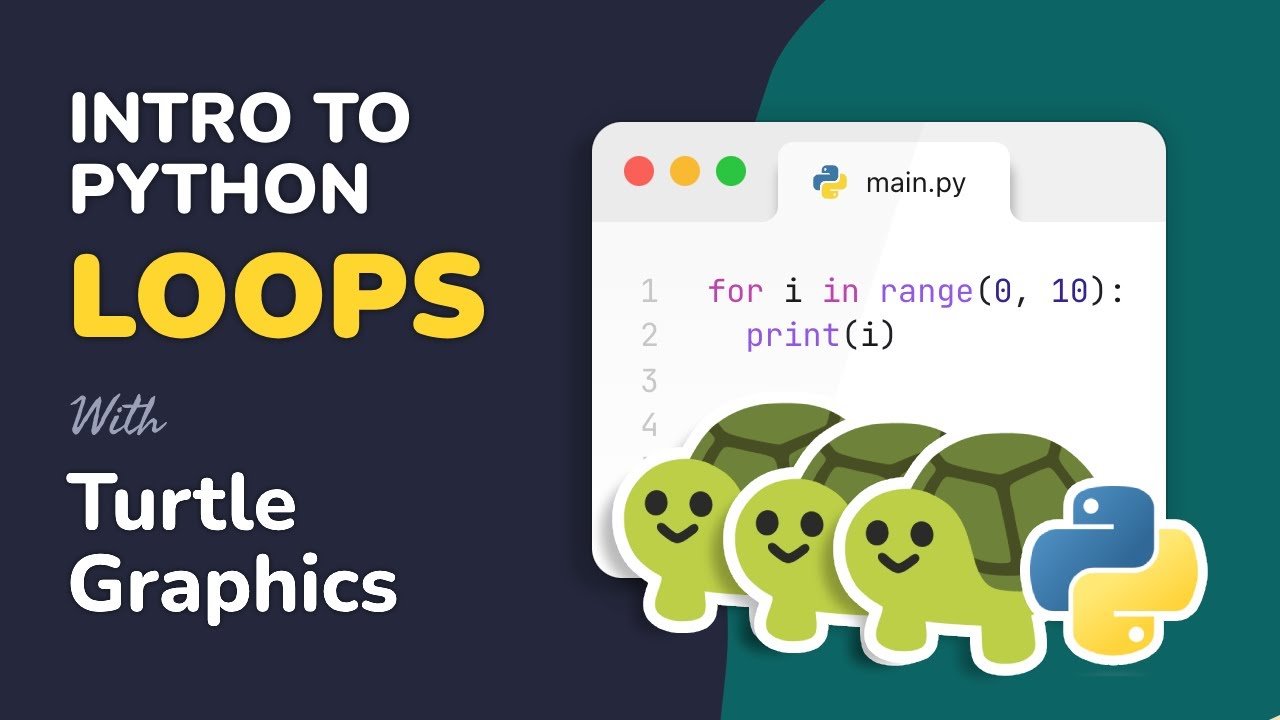 Gentle Intro To Python Loops With Turtle Graphics Youtube