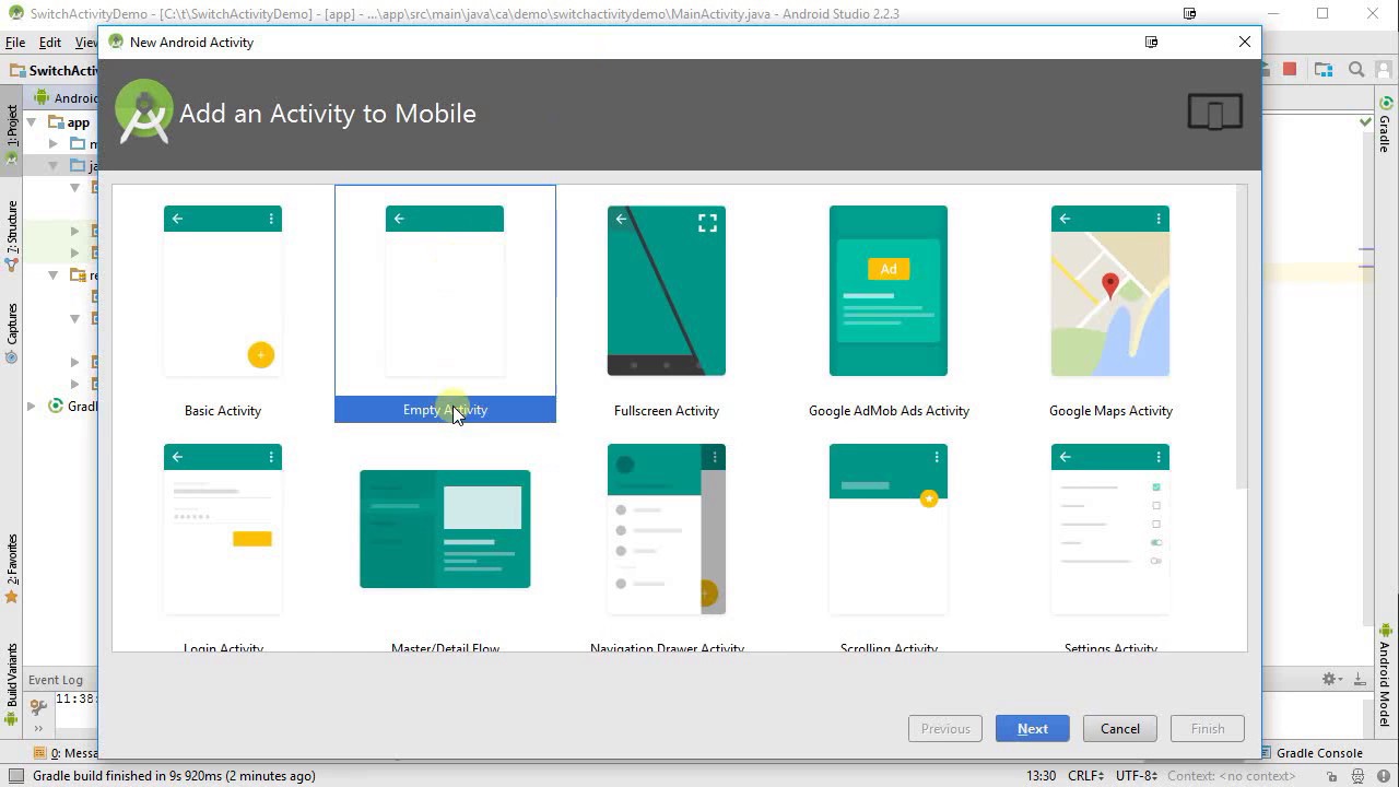 Switching Activities In Android Studio Android Programming Youtube