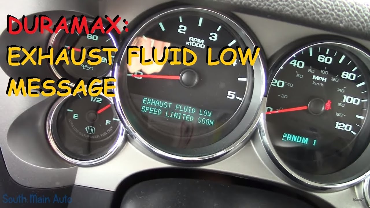 2011 2015 Chevrolet Gmc Exhaust Fluid Low Message Youtube
