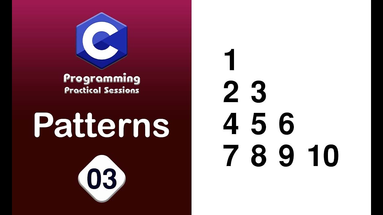 C Programming Pattern Tutorial No 03 Youtube