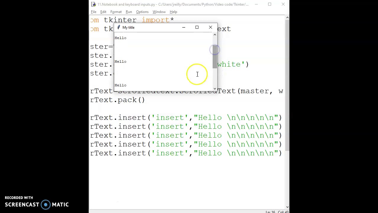 13 Tkinter Scrolltext Youtube