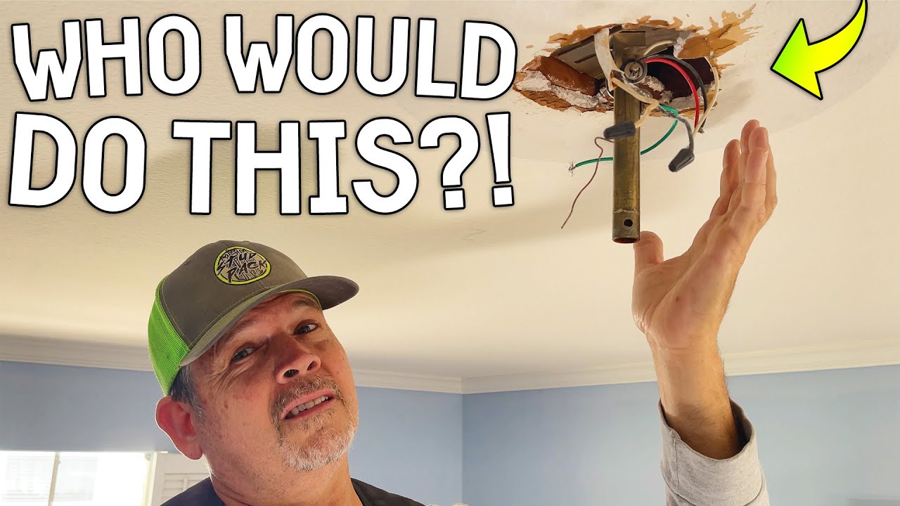 How To Fix A Really Bad Ceiling Fan Installation Youtube