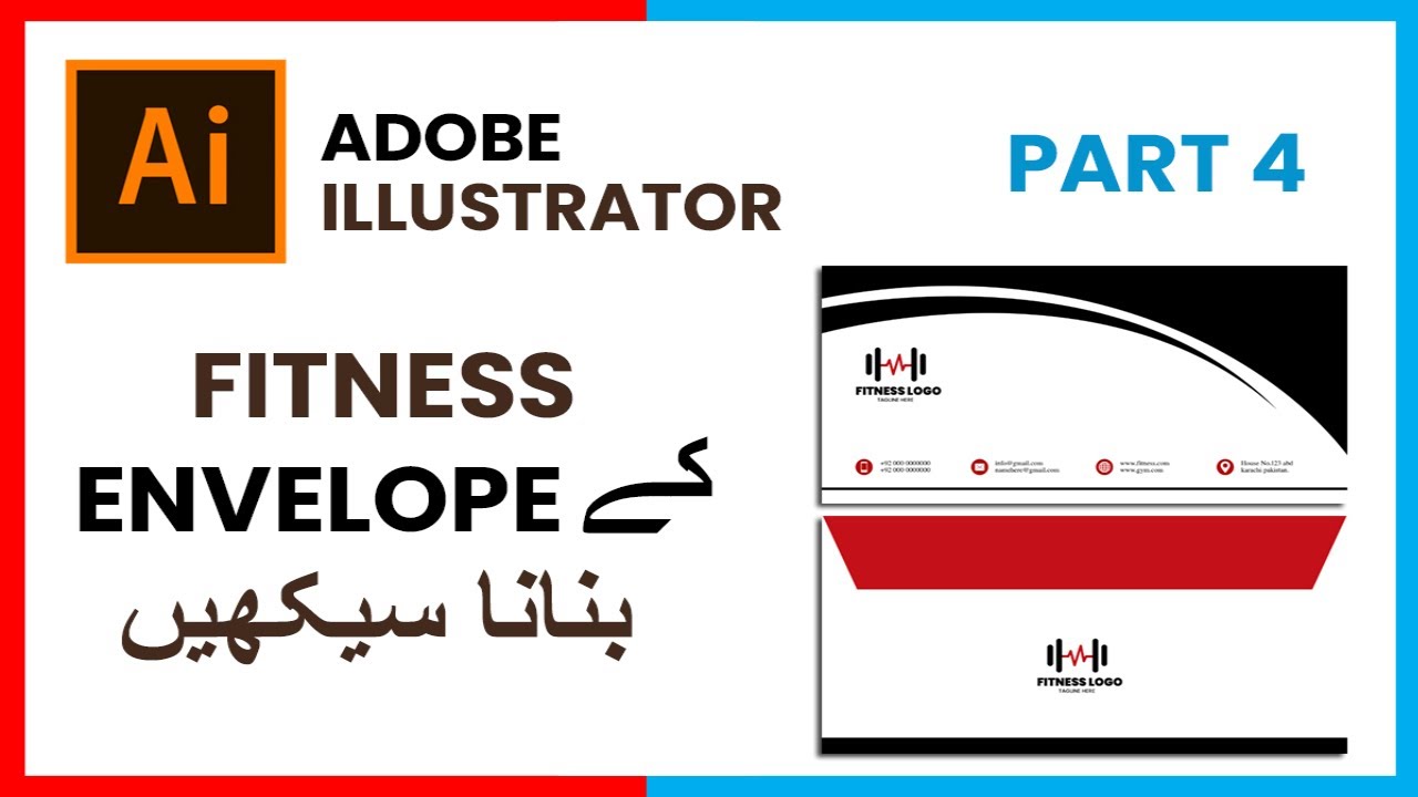 Fitness Envelope Design Tutorial In Adobe Illustrator Youtube