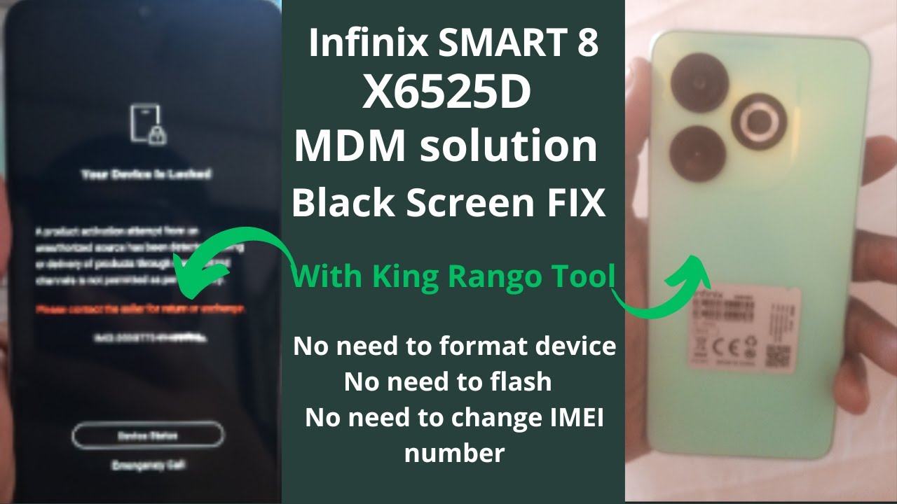 New Mdm Solution How To Bypass Black Screen On Infinix Smart 8 X6525d