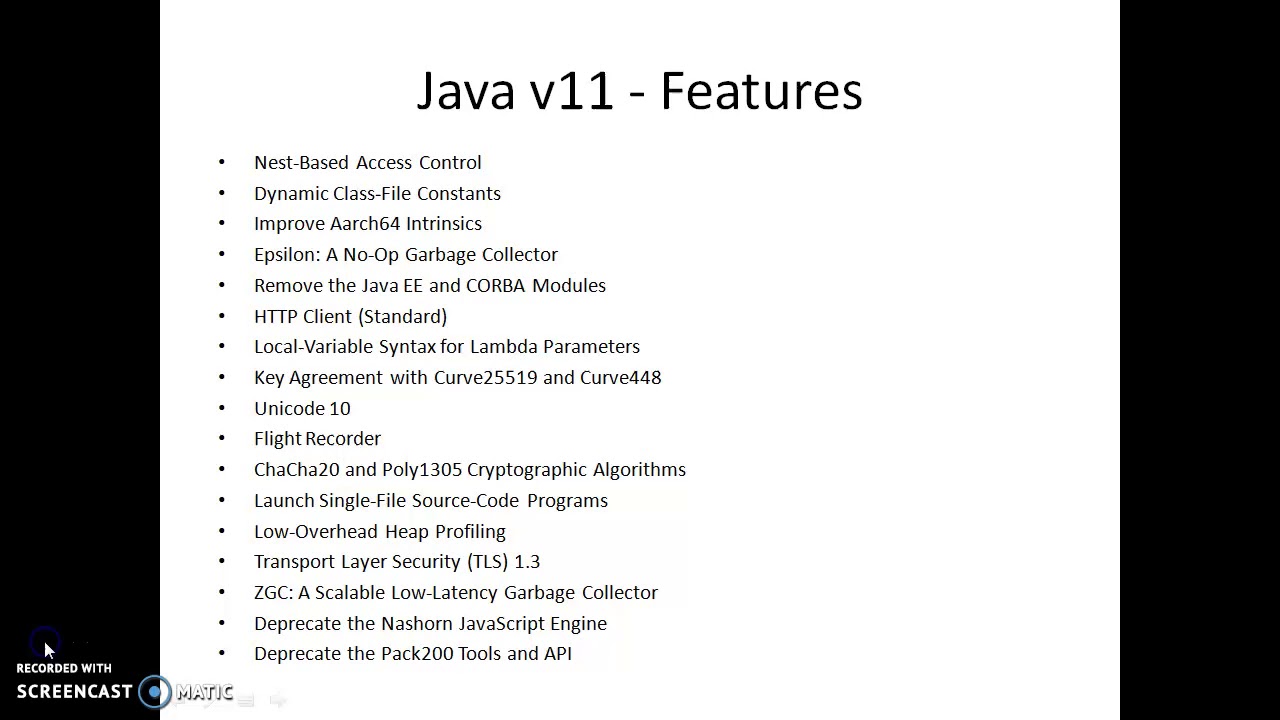 Introduction To Java 11 Jdk Version 11 Features In Java 11 Jdk 11