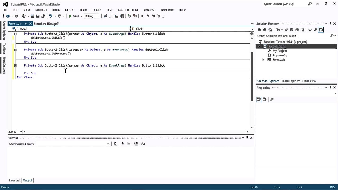 Visual Basic Webbrowser Tutorial Youtube