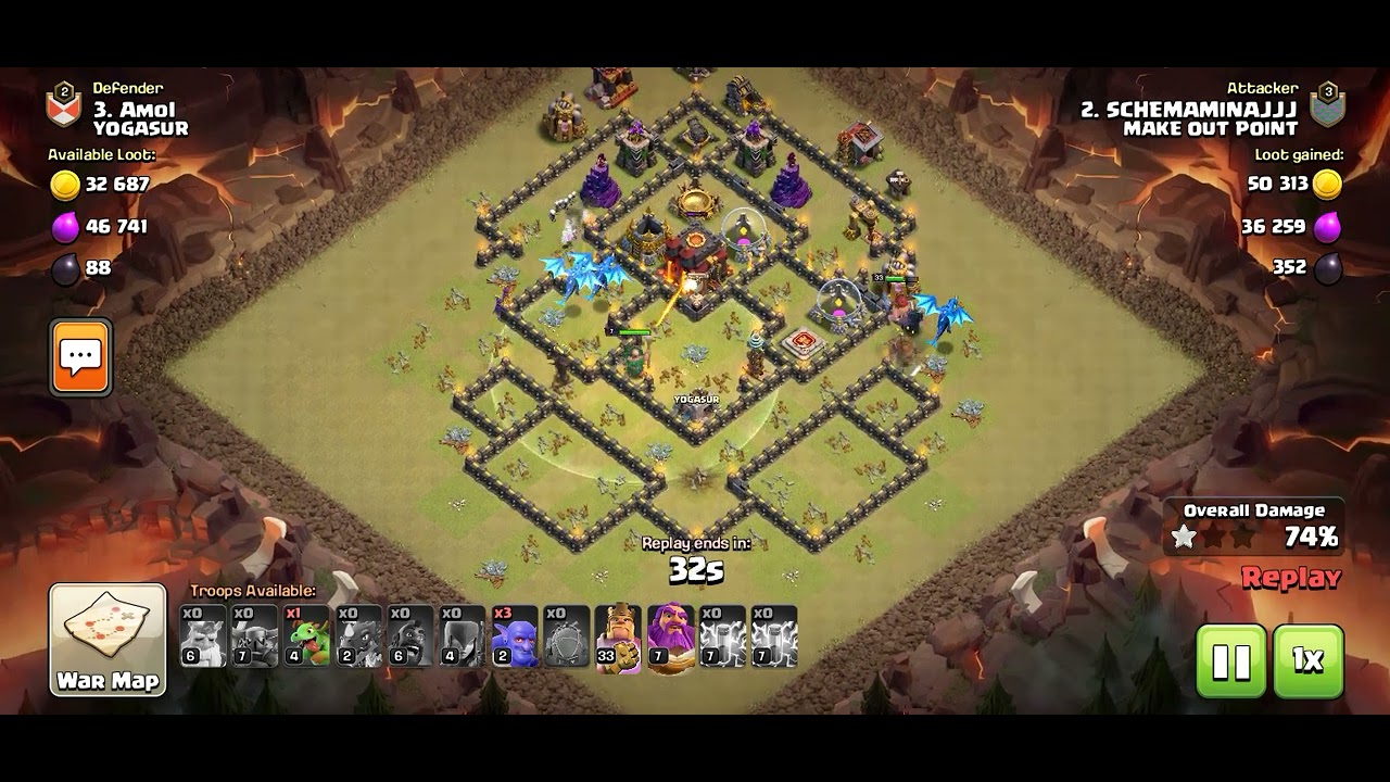 Clash Of Clan Electro Dragon Attack Youtube