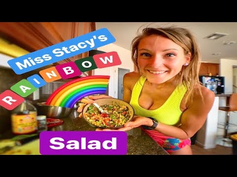 Miss Stacy Shows You How To Prepare A Rainbow Salad Youtube