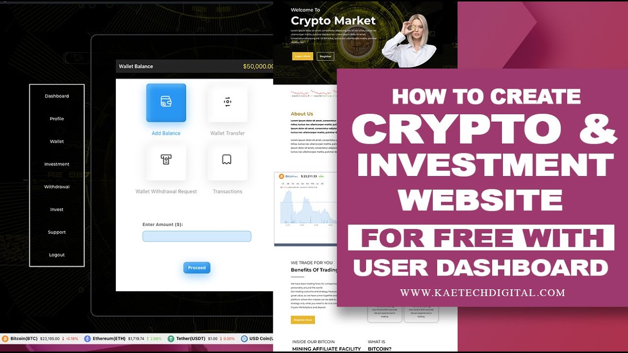 How To Create An Investment Cryptocurrency Website With User