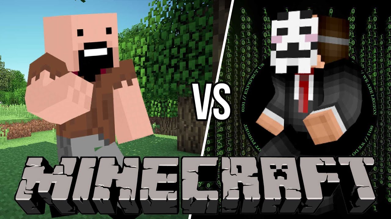 Notch Vs Hacker Minecraft Youtube