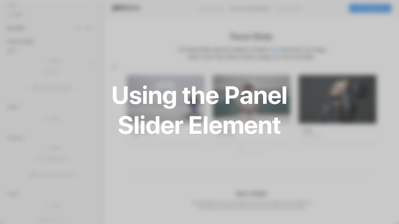 Using The Panel Slider Element Yootheme Documentation Youtube