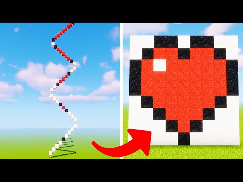 Minecraft Falling Pixel Art Heart Tutorial Youtube
