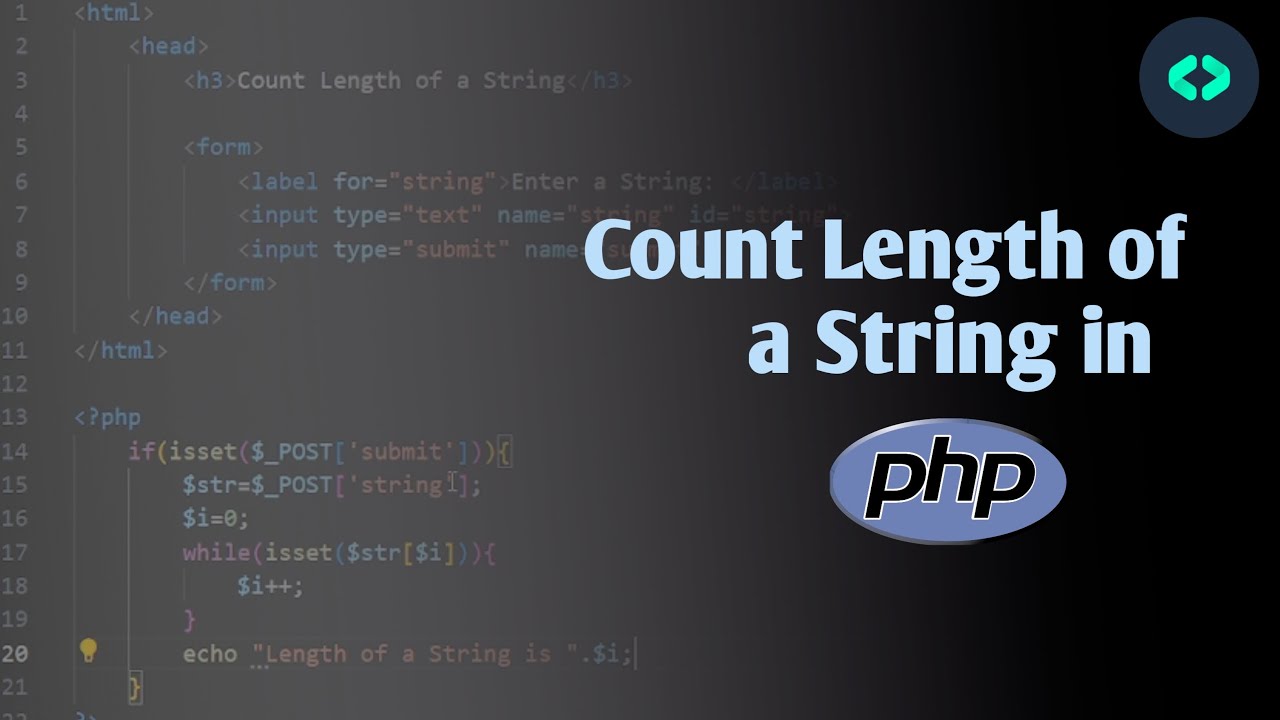 Count String Length Without Using Any Predefined Built In Function