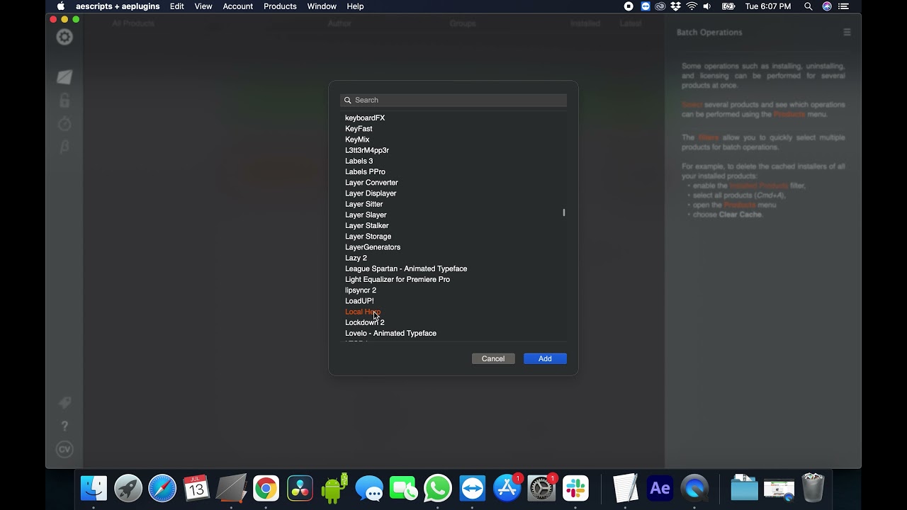 Installing Lockdown Via The Aescripts Manager App Mac Youtube