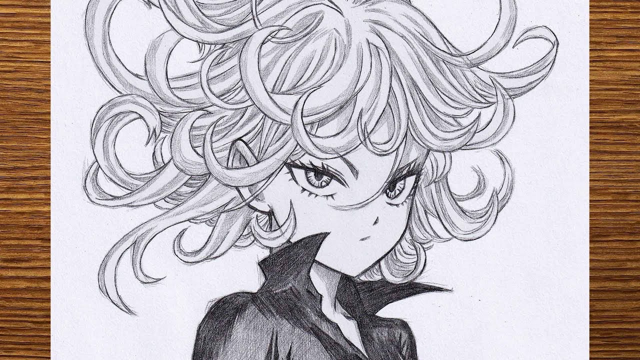 How To Draw Tatsumaki From One Punch Man Tatsumaki Drawing Step By