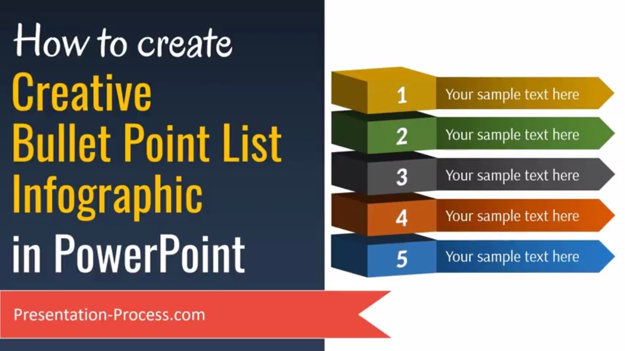 Creative Bullet Point List Infographic In Powerpoint Youtube