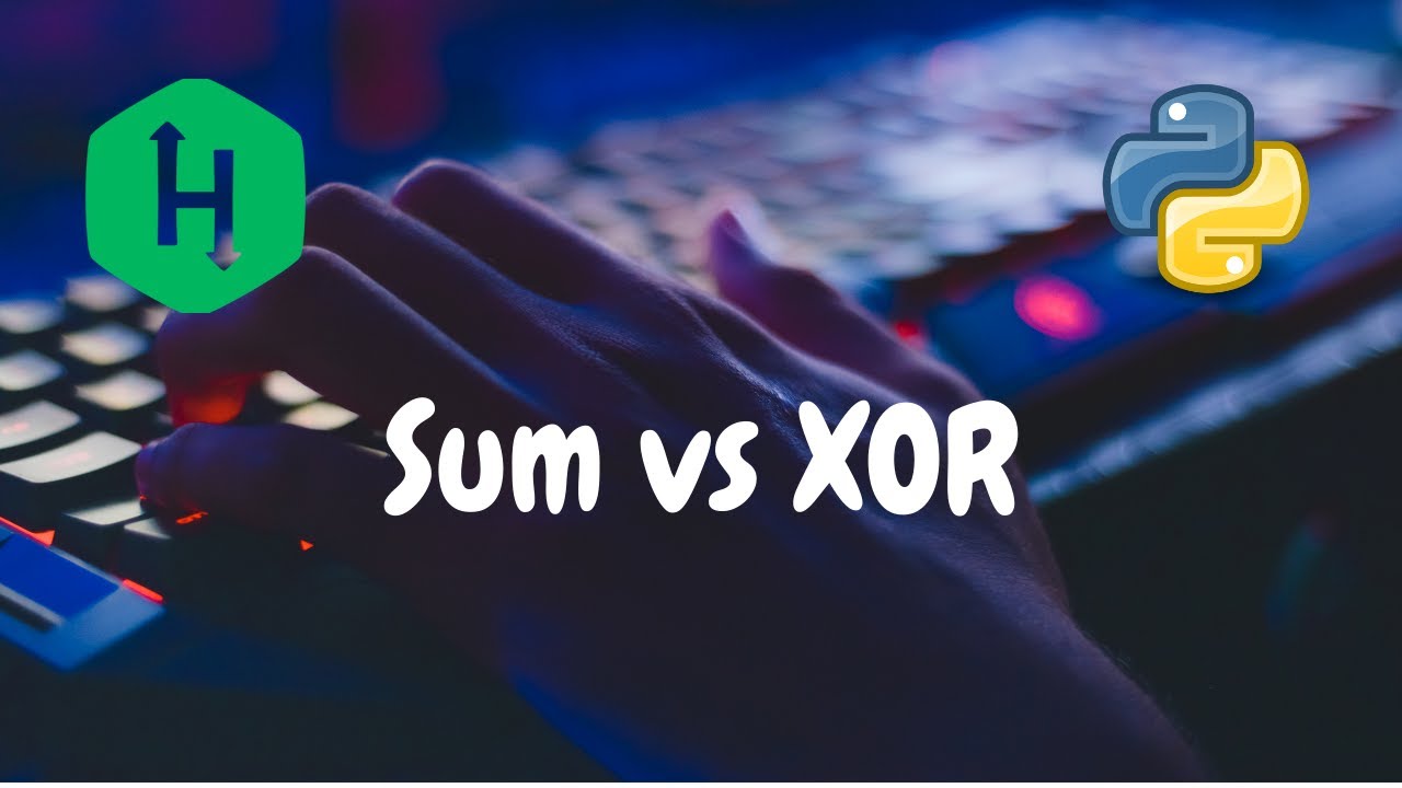 198 Sum Vs Xor Bit Manipulation Hackerrank Solution Python