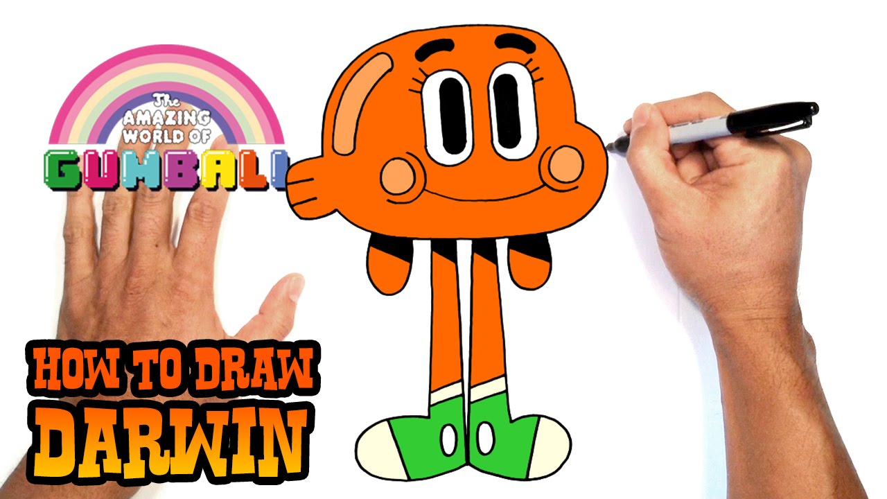 How To Draw Darwin Amazing World Of Gumball Youtube