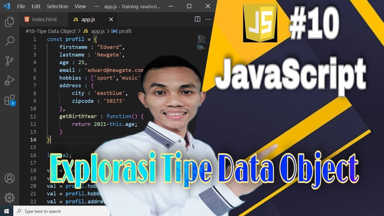 Javascript Tutorial 10 Eksplorasi Tipe Data Object Belajar