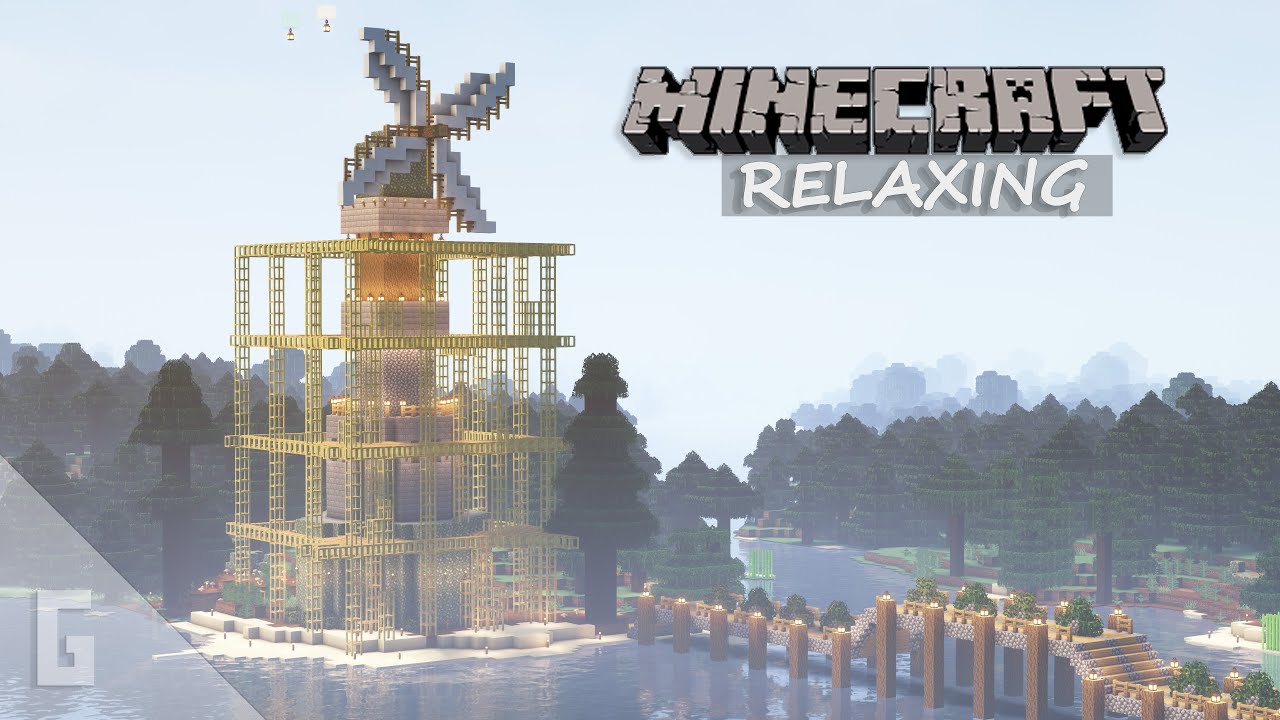 Relaxing Minecraft Windmill Construction Youtube