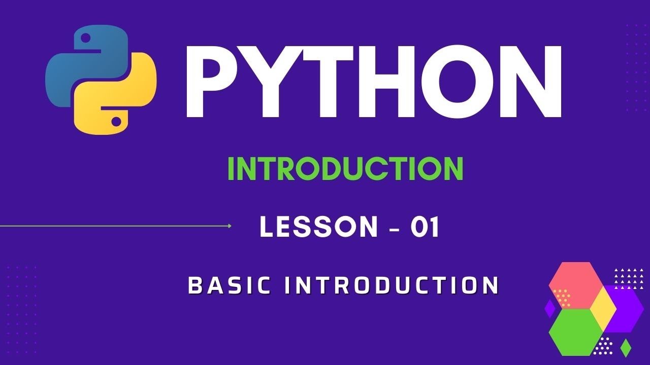 Python 1 Introduction Youtube