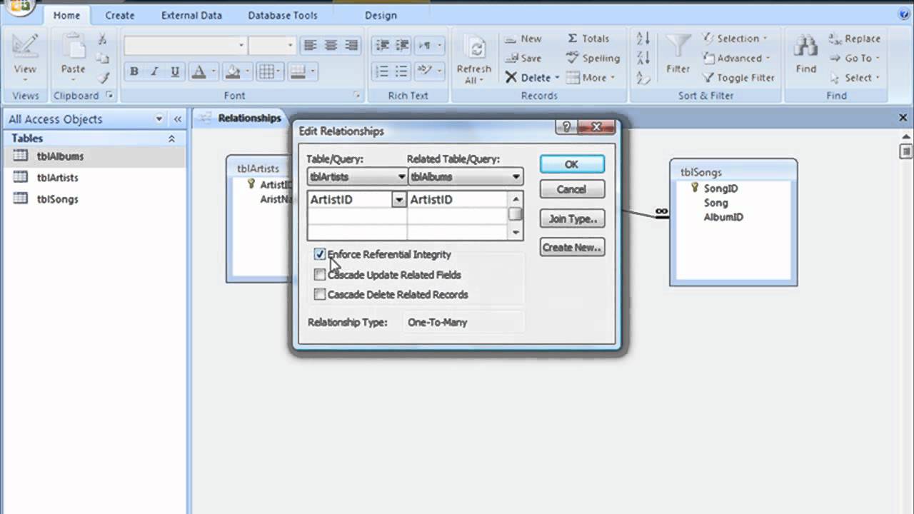 Microsoft Access Fields