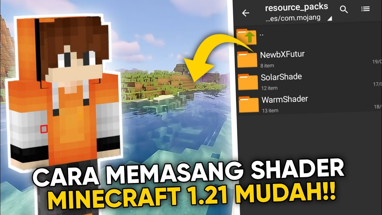Cara Memasang Shader Di Minecraft 1 21 Youtube
