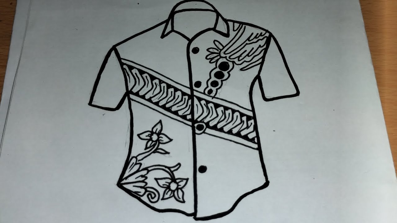 Menggambar Baju Batik Dengan Mudah Youtube
