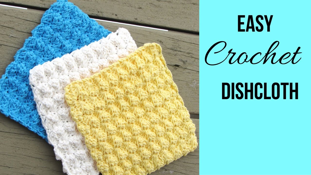 Beginner Crochet Dishcloth Easy Youtube