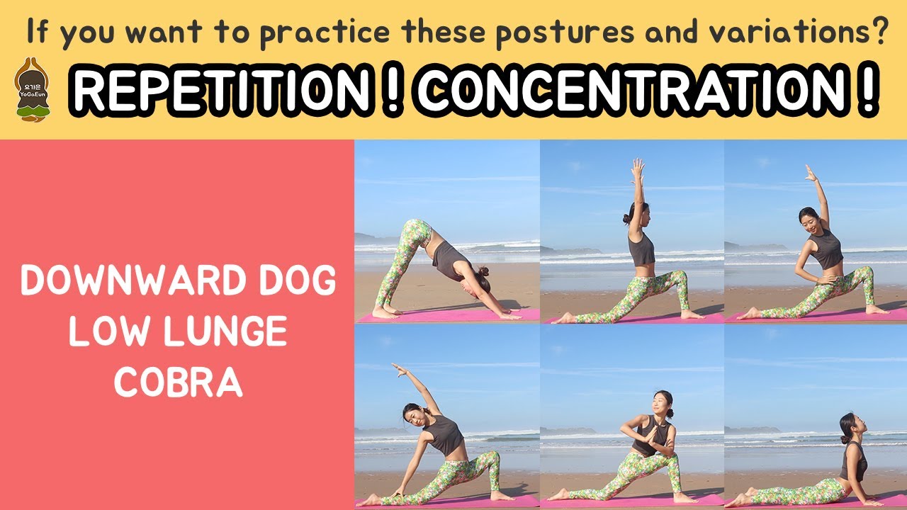 Yogaeun Downward Dog Low Lunge Cobra Yoga Pose Youtube
