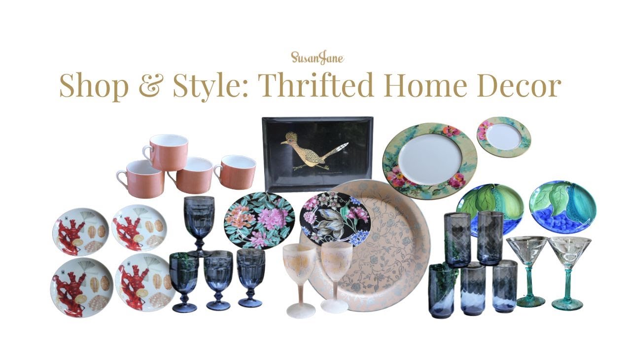 Goodwill Home Decor Thrift Haul And Styling Tabletop Glassware