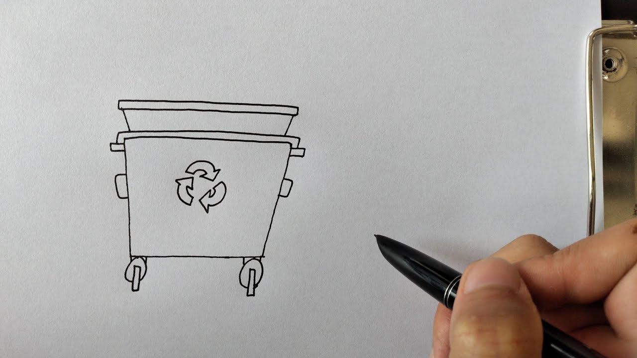 Cómo Dibujar Un Bote De Basura How To Draw Trash Can Youtube