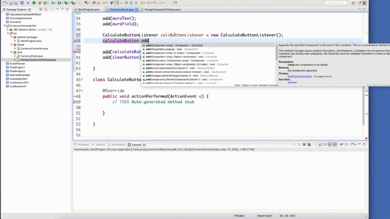 Coding A Java Swing Application Youtube