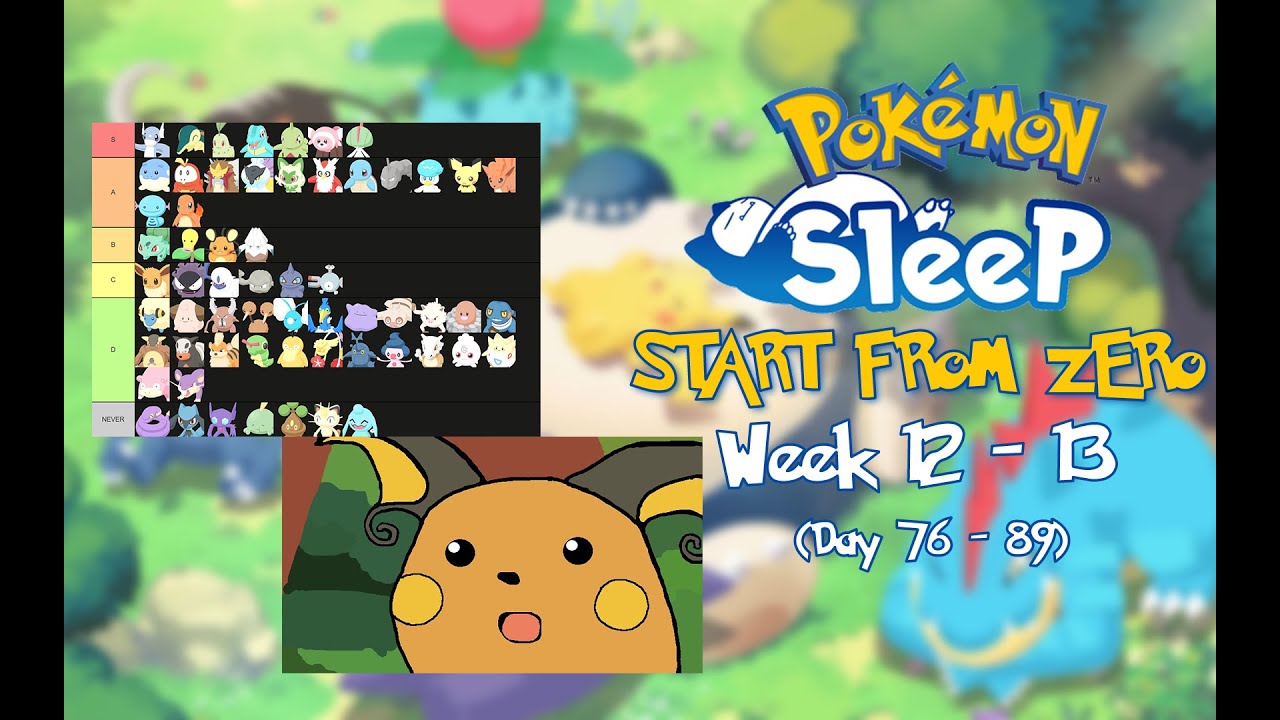 Eng Pokémon Sleep Start From Zero Week 12 13 Water Type Week