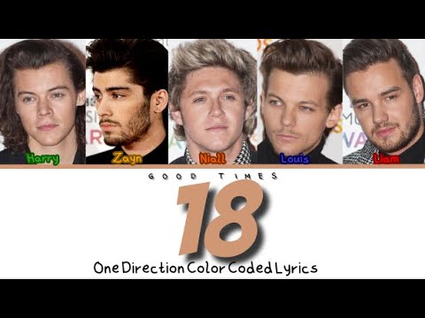 One Direction 18 Color Coded Lyrics Youtube
