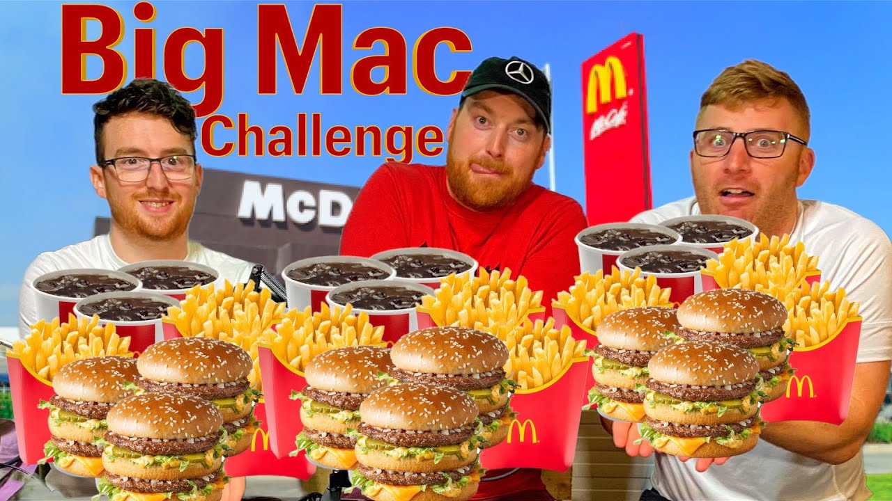 Mcdonald S Challenge 3 Big Macs 3000 Calories 30 Minutes Youtube